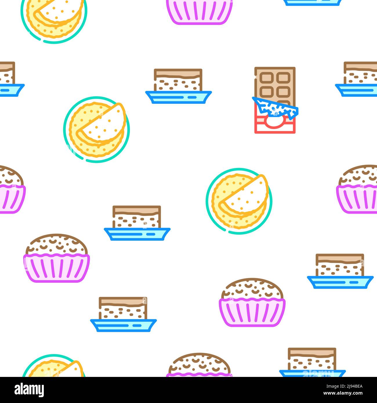Waffles chocolate vector seamless hi-res stock photography and images ...