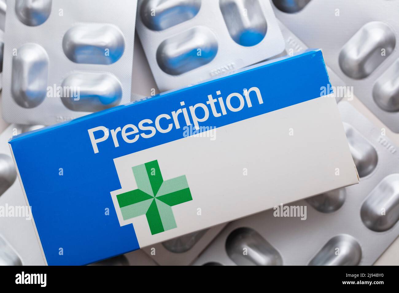 OXFORD, UK - May 2022: NHS medical prescription packaging from the UK ...