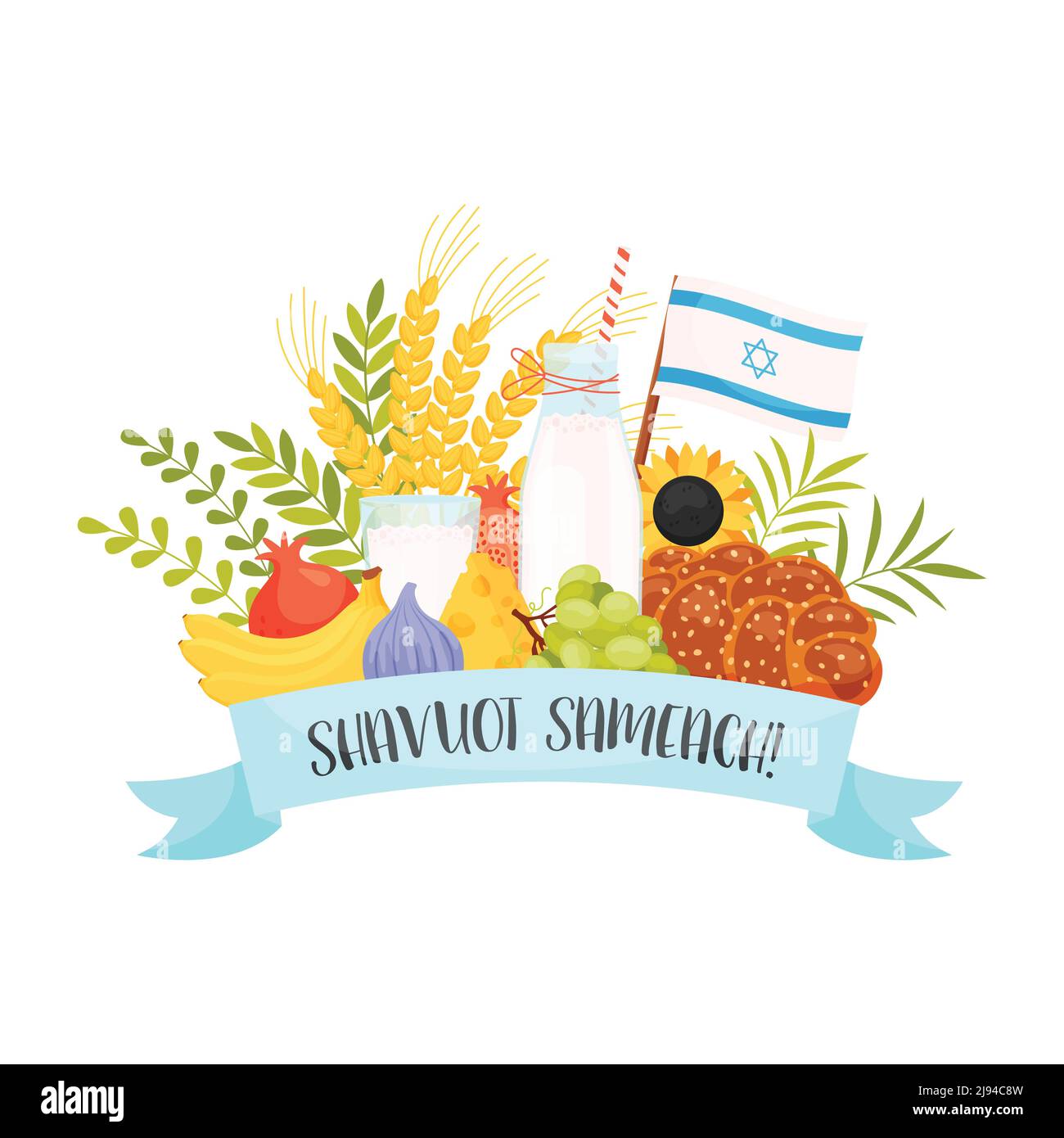 Happy Shavuot day Stock Vector Image & Art - Alamy