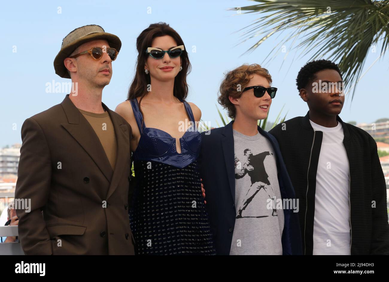 Cannes, France. 20th May, 2022. Jeremy Strong, Anne Hathaway, Michael ...