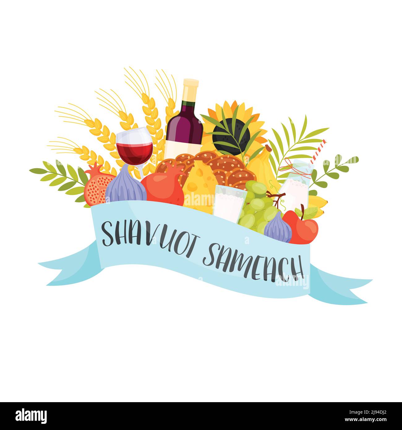 Happy Shavuot day Stock Vector Image & Art - Alamy