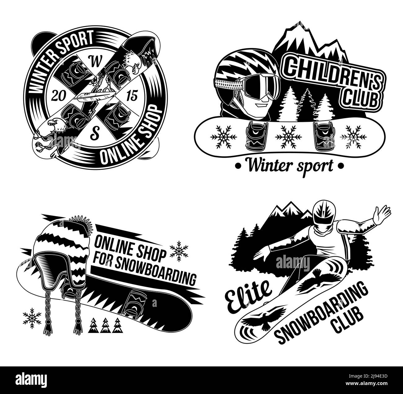 Snowboarding emblem Stock Vector Images - Alamy