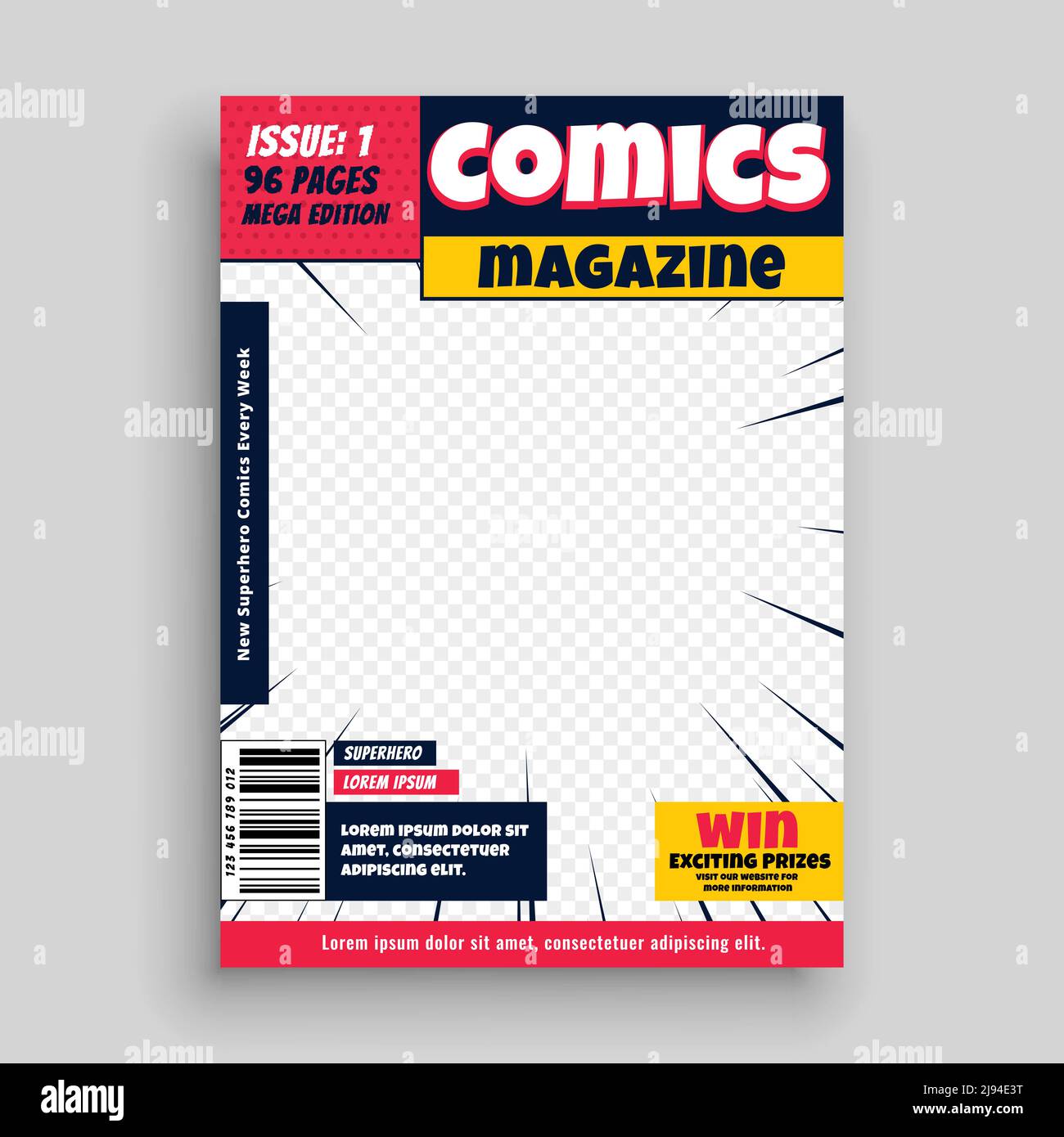 Retro magazine front cover Stock Vector Images - Alamy