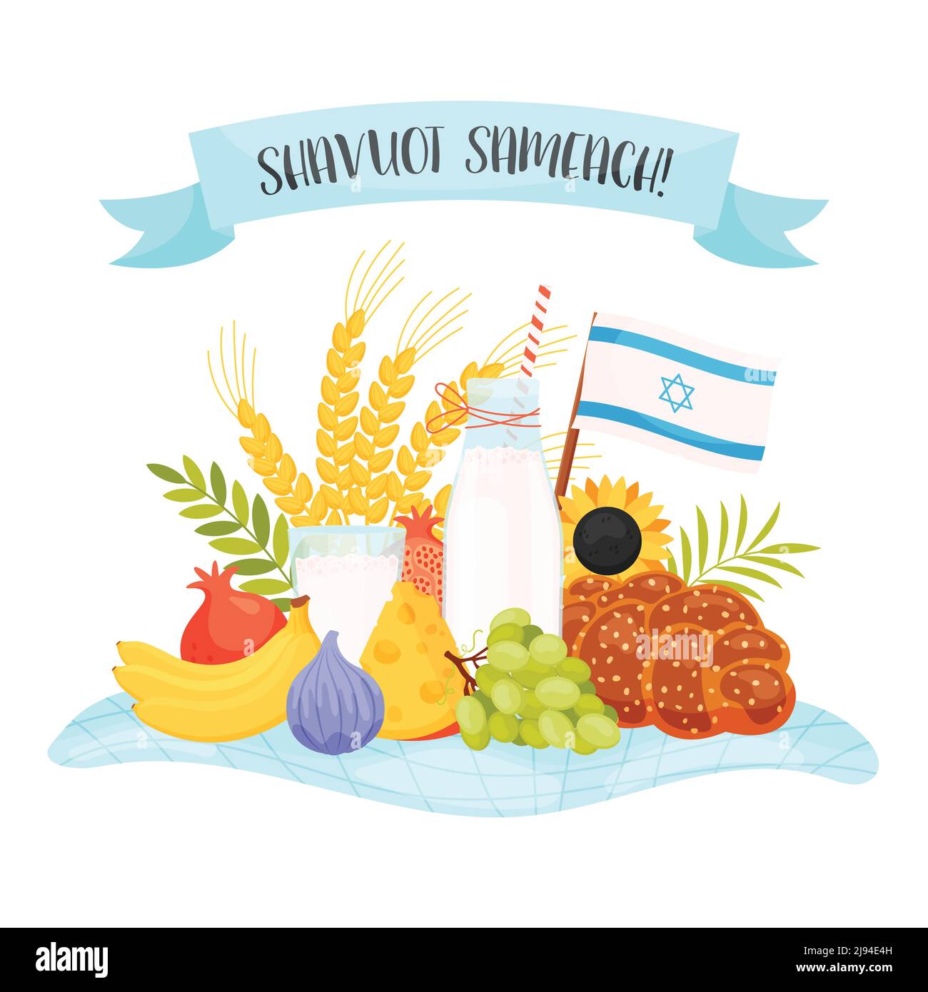 Happy Shavuot day Stock Vector Image & Art - Alamy