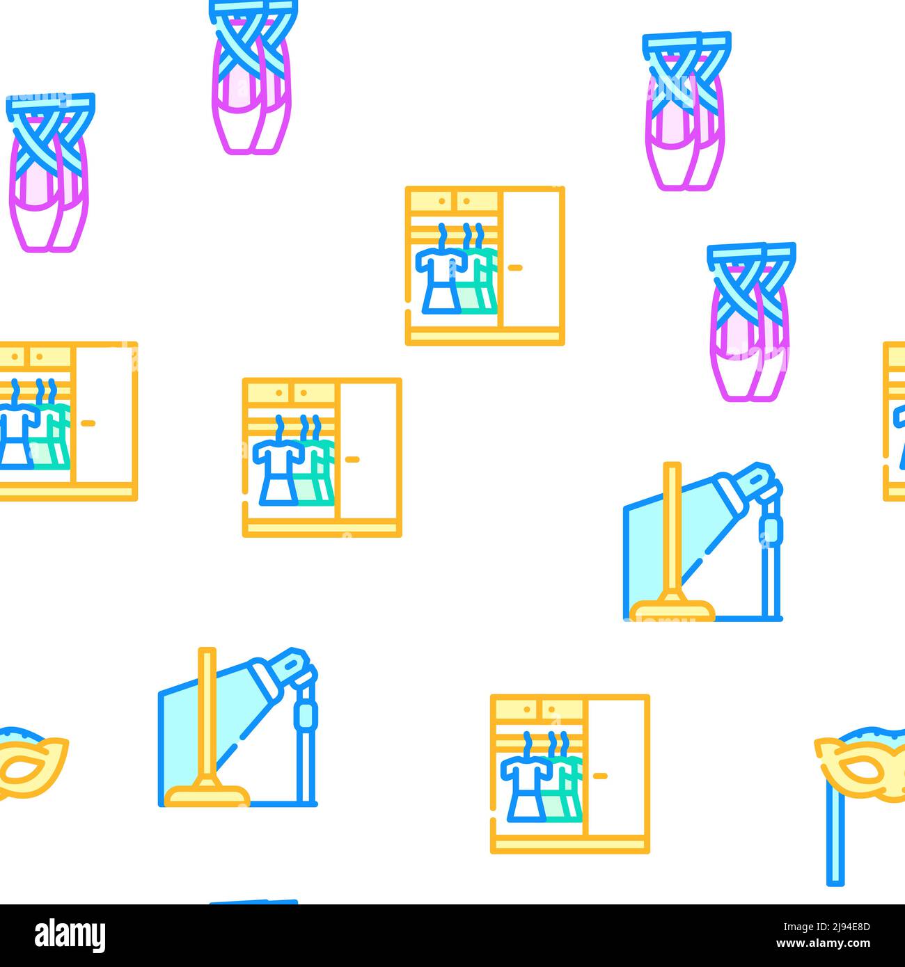 Choreography Dance Vector Seamless Pattern Stock Vector Image & Art - Alamy