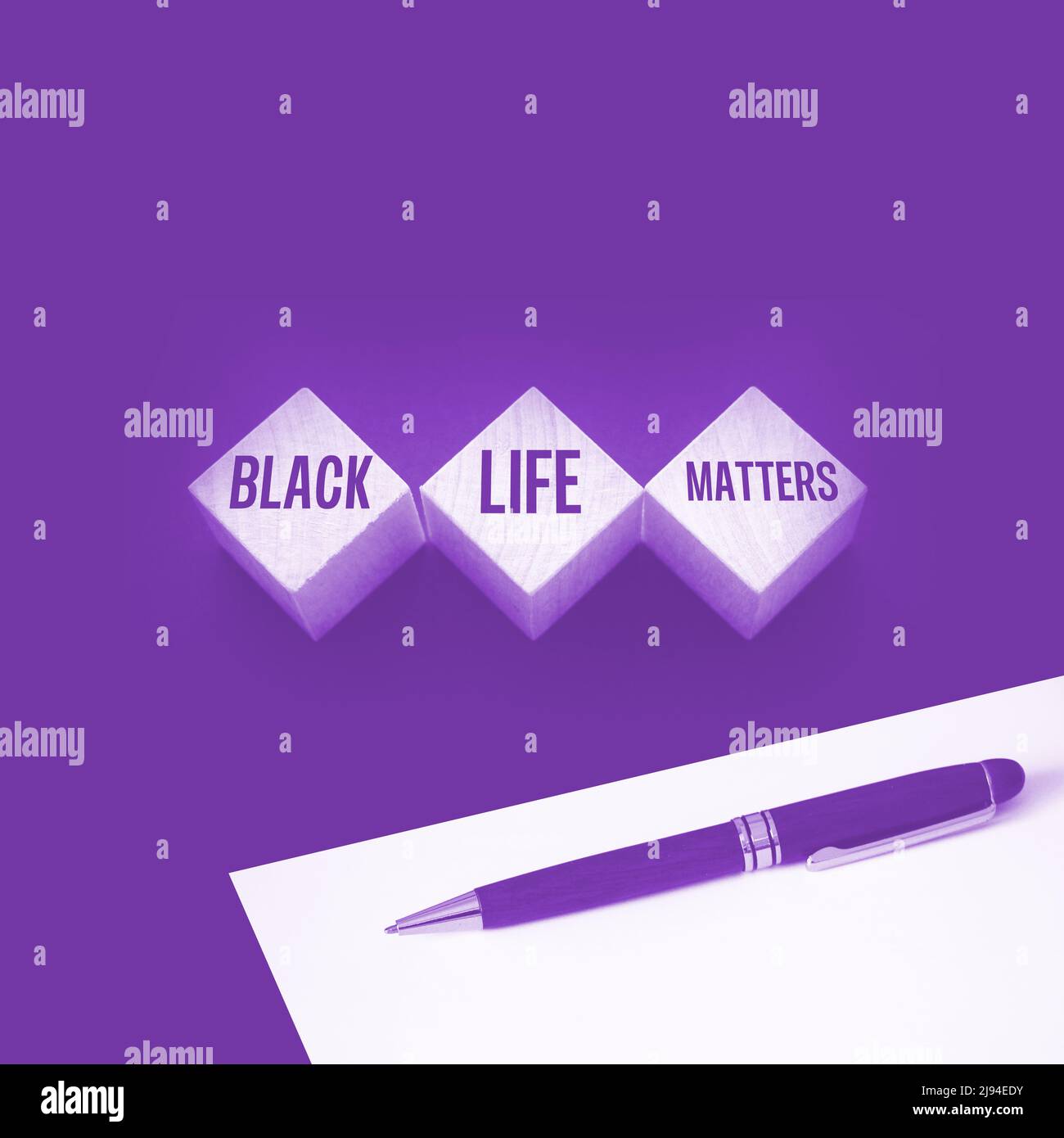 Text Of BLM means Black Lives Matter written on wooden blocks on black ...