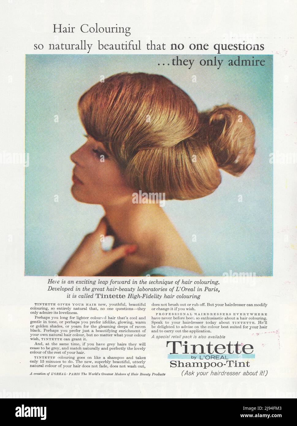 Loreal Tinetette shampoo tint high fidelity hair colouring vintage ...