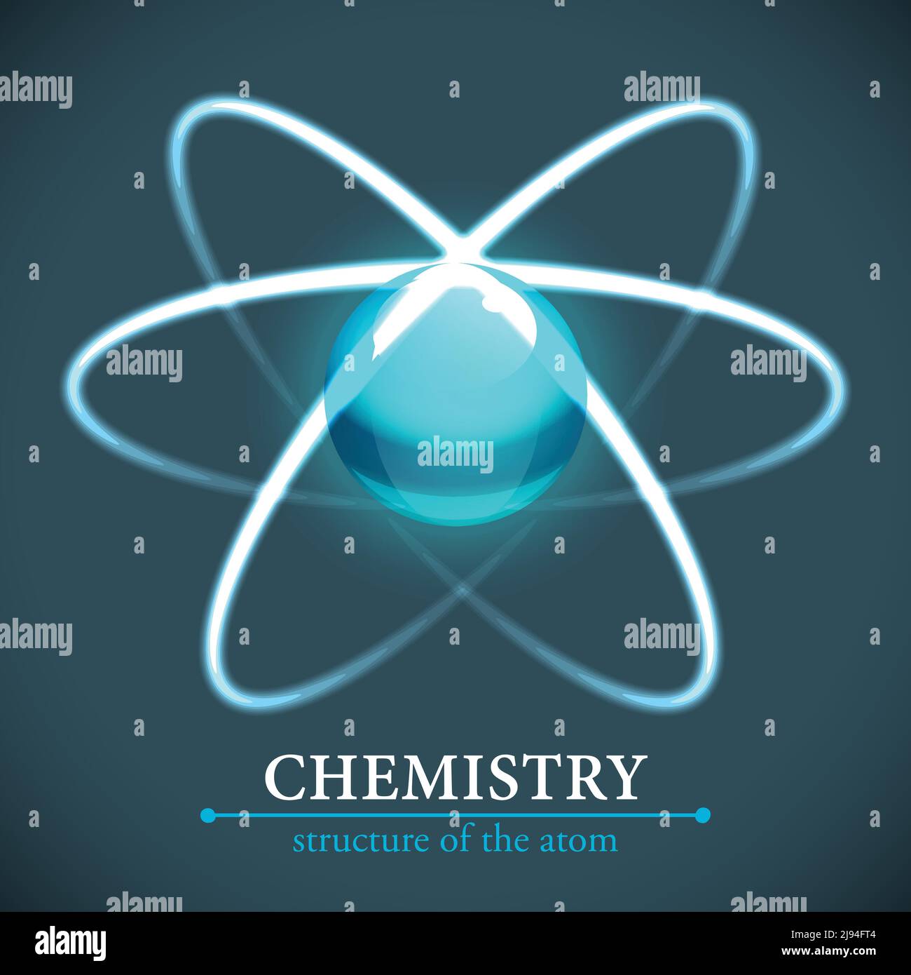 Molecule chemistry background with structure of atom vector ...