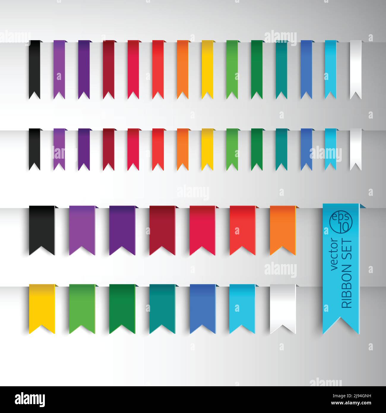 Mega collection of various colours ribbons and different style on grey ...