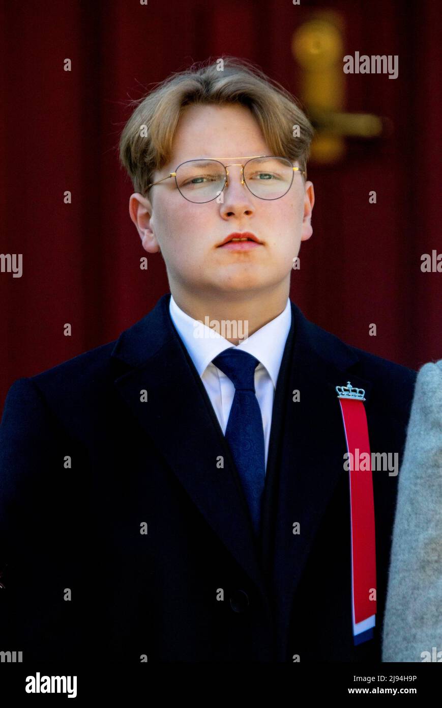 Prince Sverre Magnus of Norway at their residence Skaugum in Asker, on ...