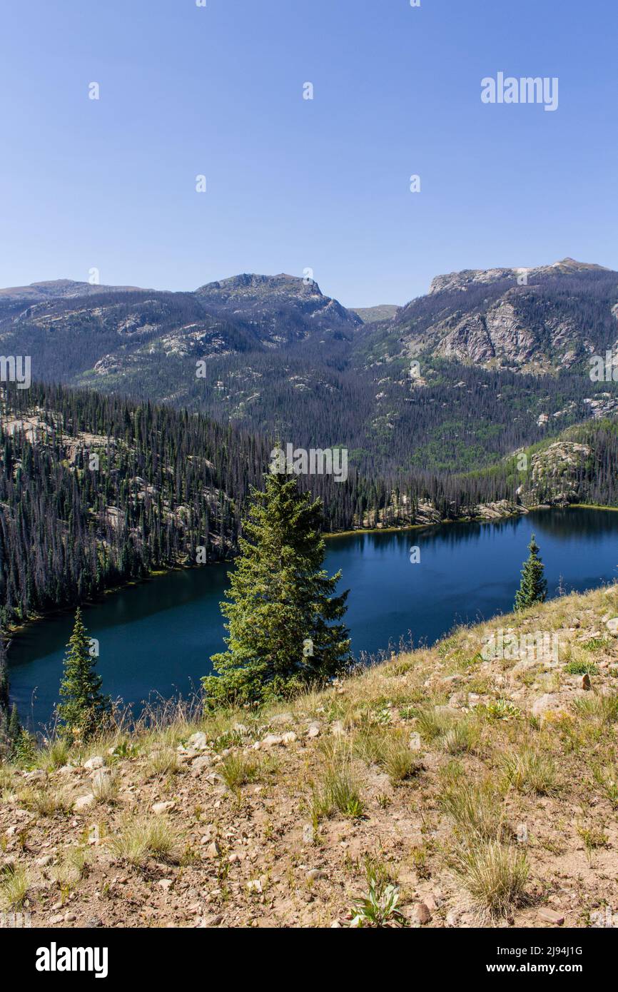 Granite Lake in Colorado's wilderness mountains Stock Photo - Alamy