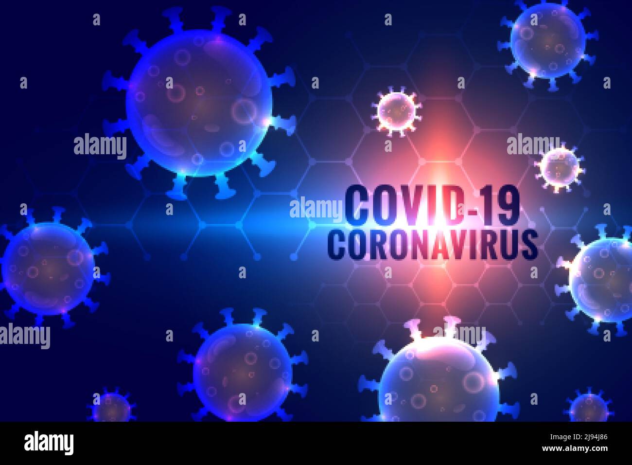 coronavirus covid-19 pandemic background with virus cells Stock Vector ...
