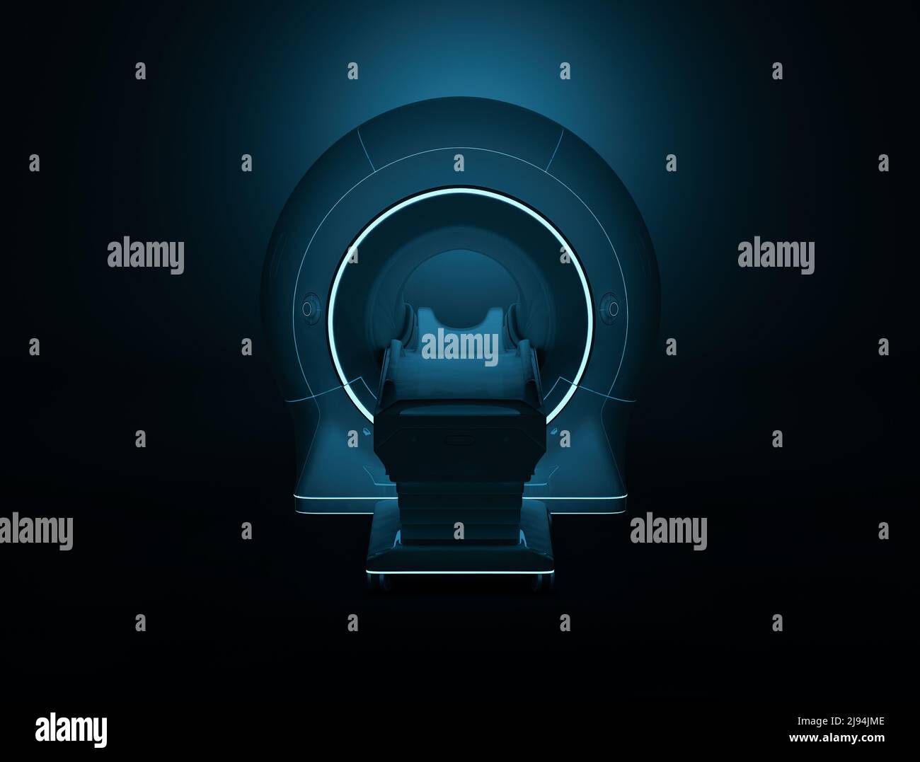 3d rendering of MRI - Magnetic resonance tomography imaging scan device ...