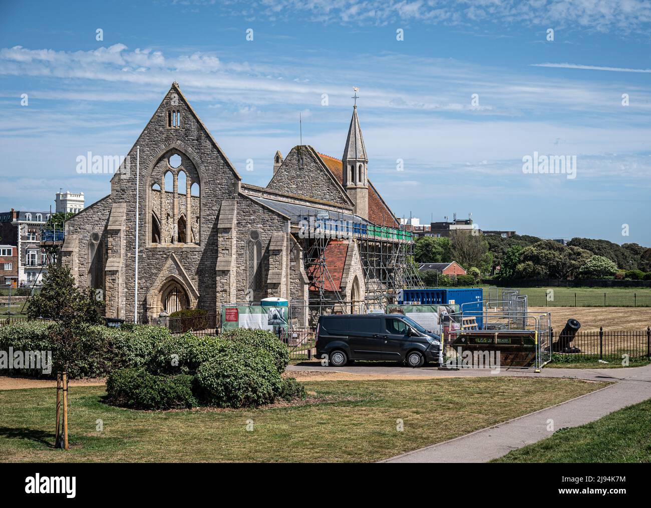 The Royal Garrison church bombed during WW2 undergoing renovation and ...