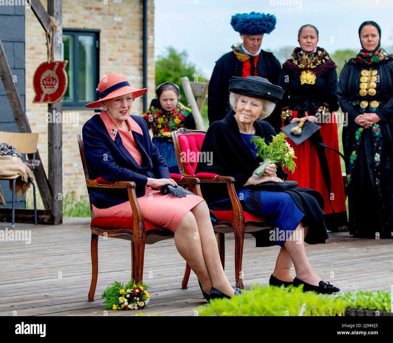 Dragor, on May 20, 2022, Princess Beatrix of The Netherlands and Queen ...