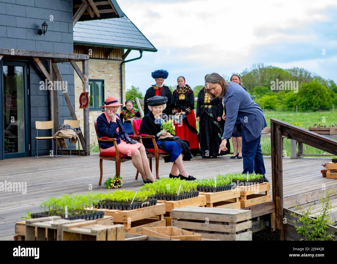 Dragor, on May 20, 2022, Princess Beatrix of The Netherlands and Queen ...