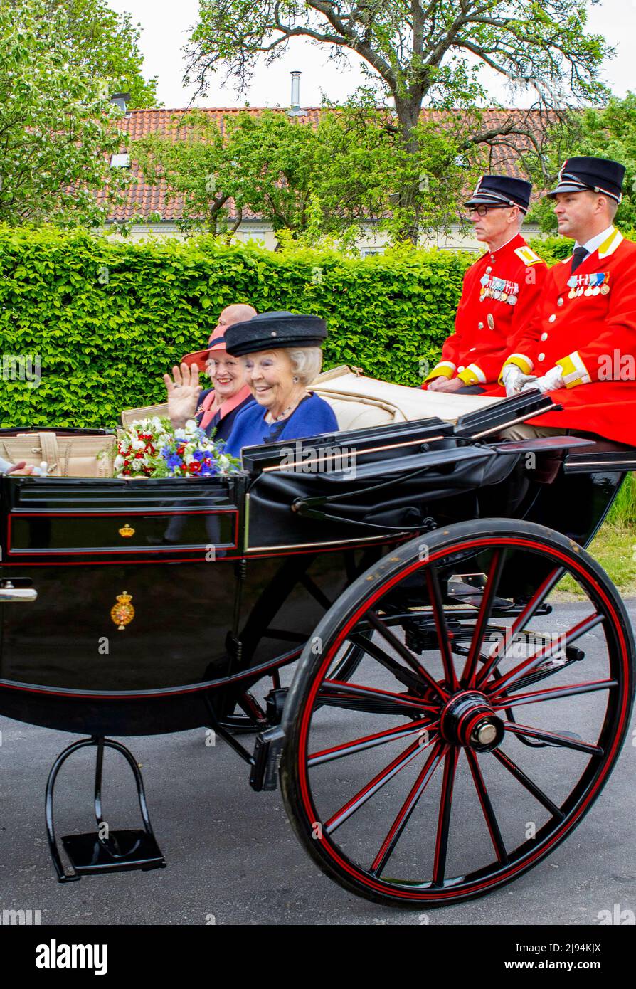 Dragor, on May 20, 2022, Princess Beatrix of The Netherlands and Queen ...