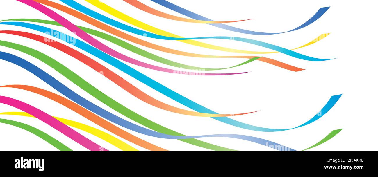 colorful maypole ribbons isolated on white background Stock Vector ...