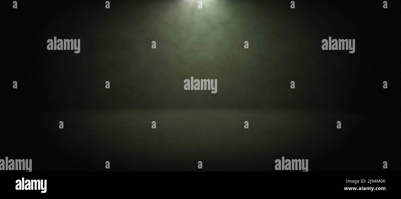 Empty scene with spotlight light. Asphalt street with smoke. Empty ...