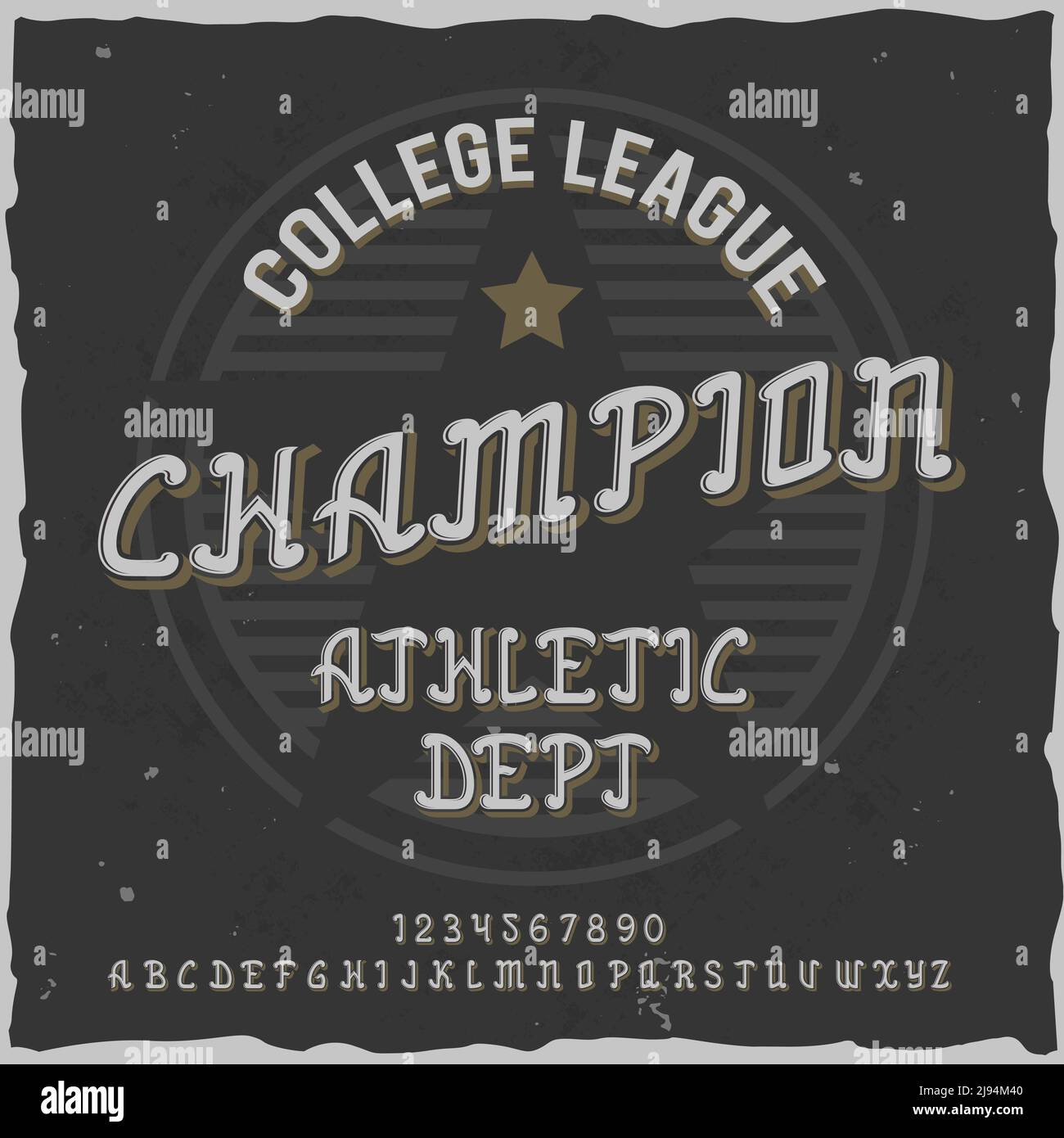 Original label typeface named "Champion". Good handcrafted font for any ...