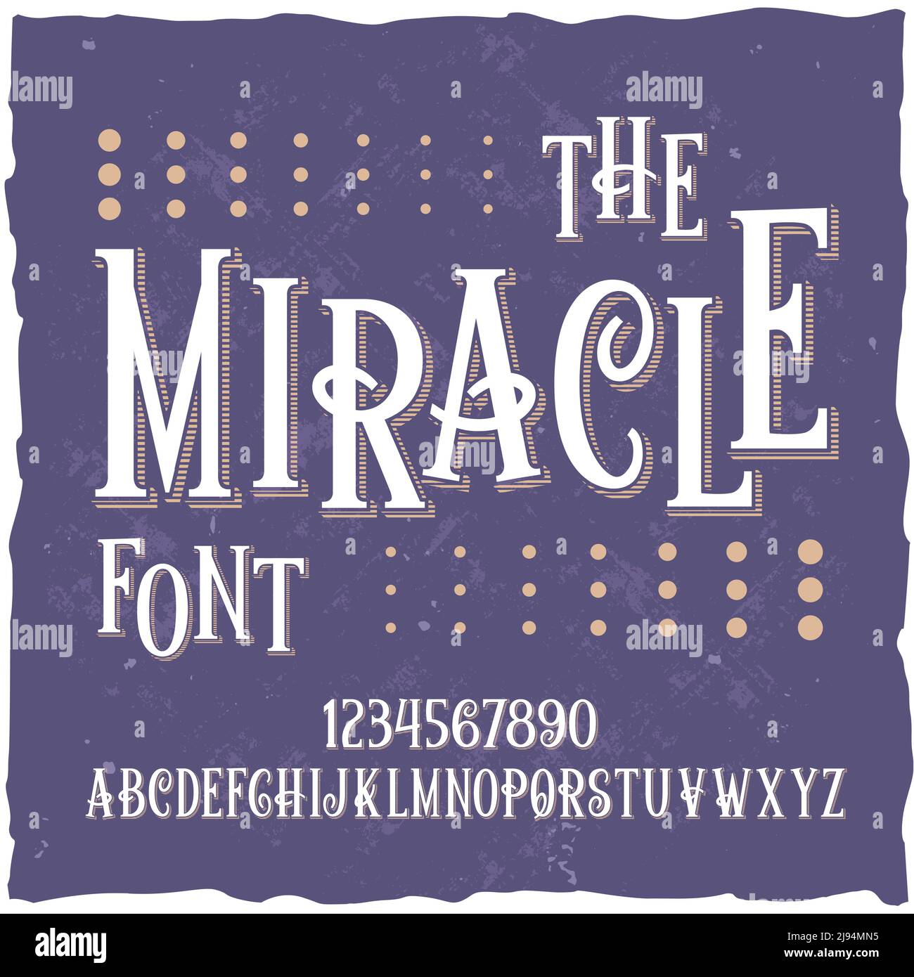 Original label typeface named "Miracle". Good handcrafted font for any ...