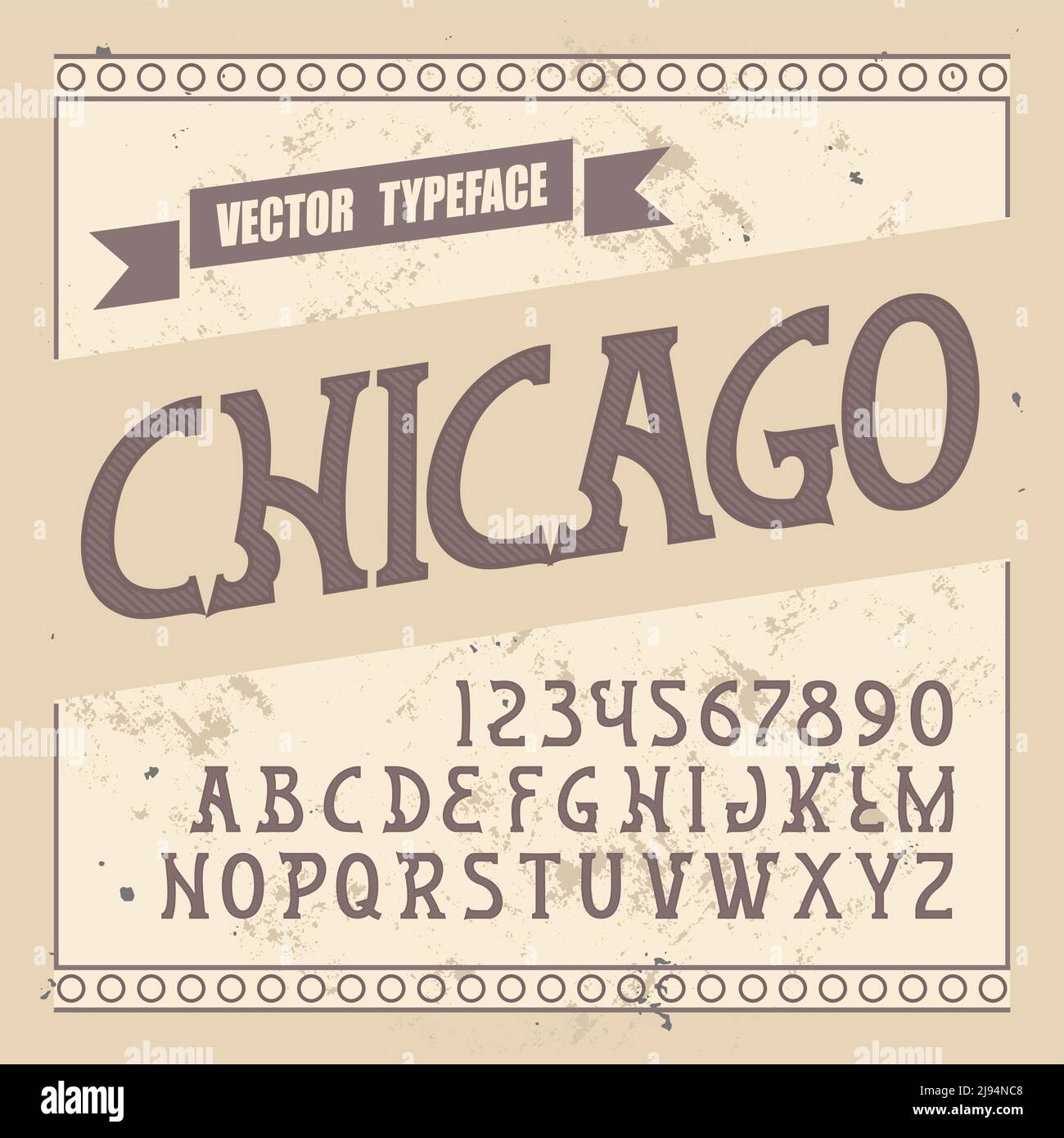 Original label typeface named "Chicago". Good handcrafted font for any ...