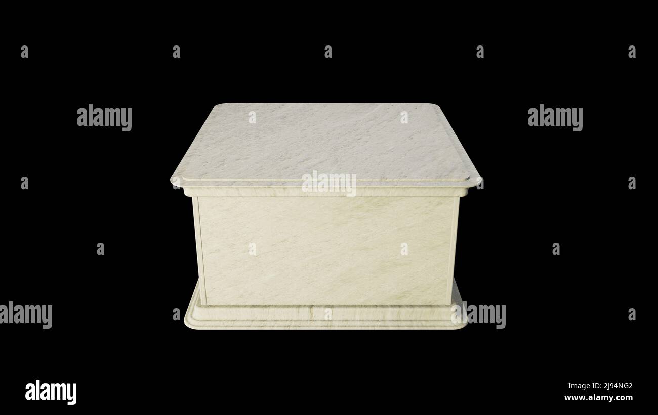 stone winners award podium on black background, isolated - object 3D ...