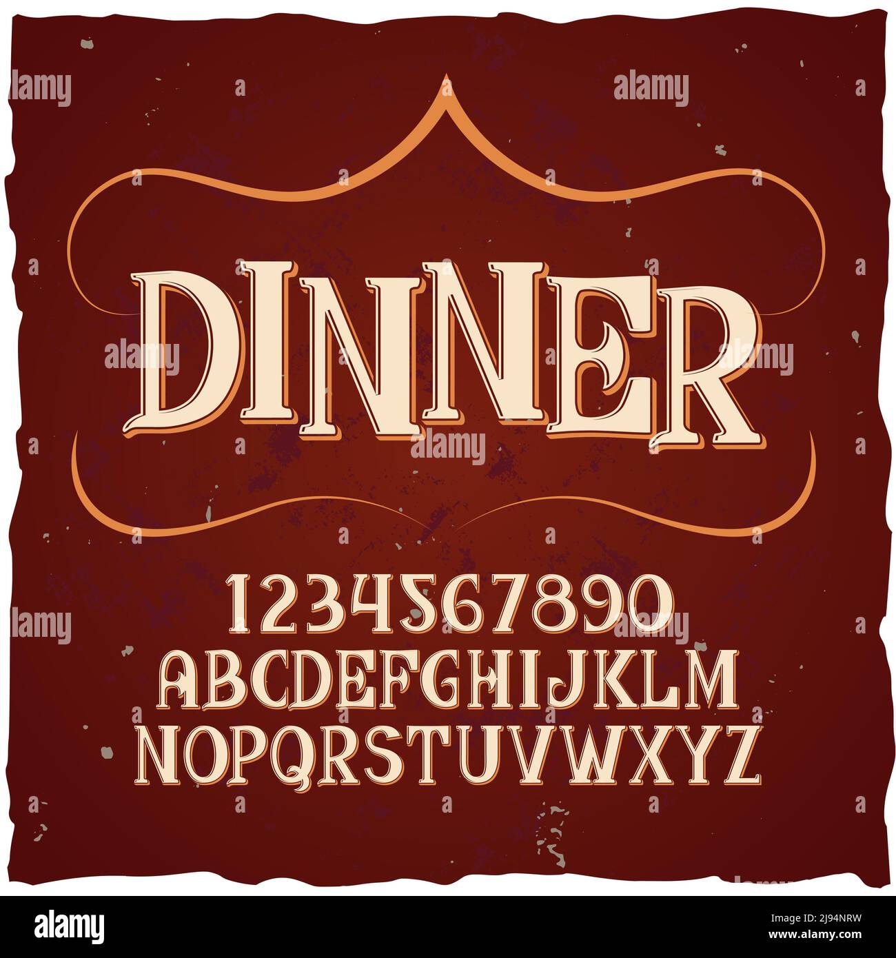 Original label typeface named "Dinner". Good handcrafted font for any ...