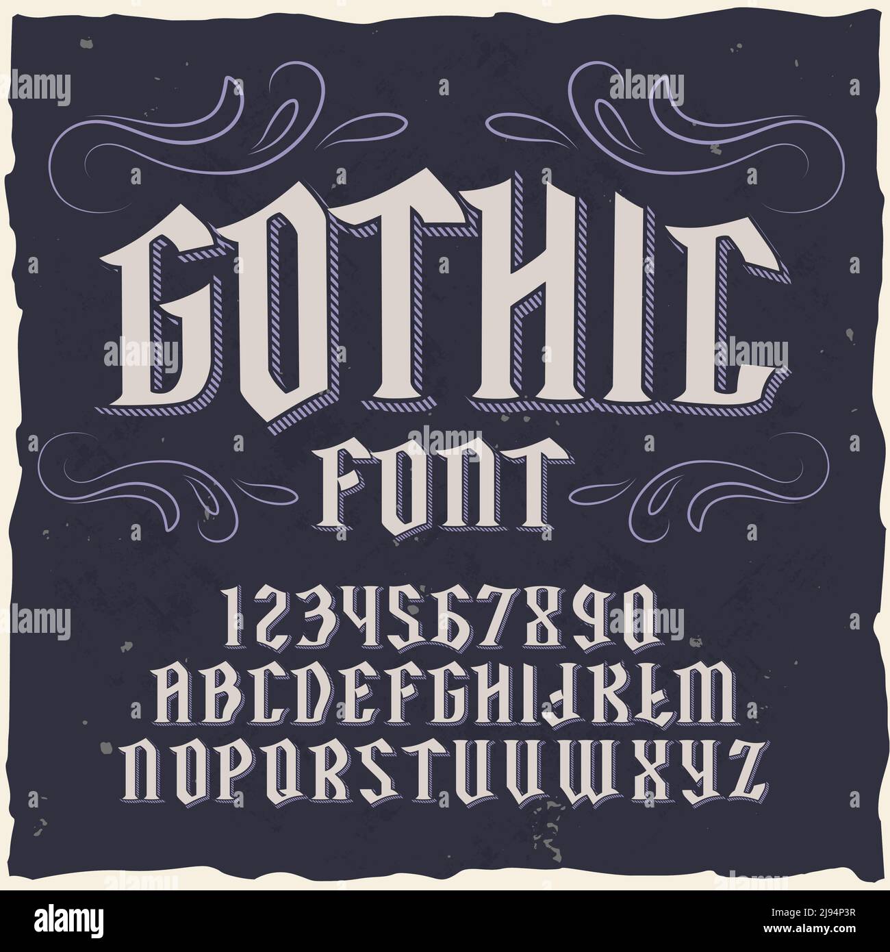 Original label typeface named "Gothic". Good handcrafted font for any ...