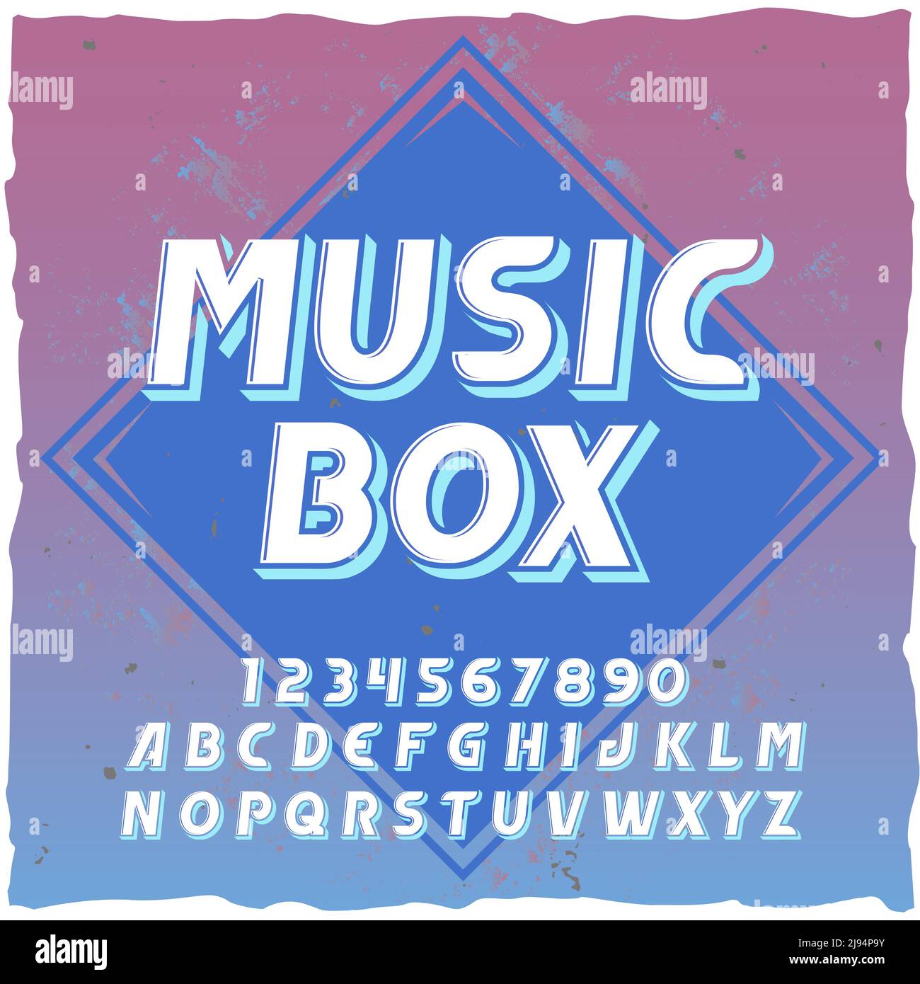 Original label typeface named "Music Box". Good handcrafted font for ...
