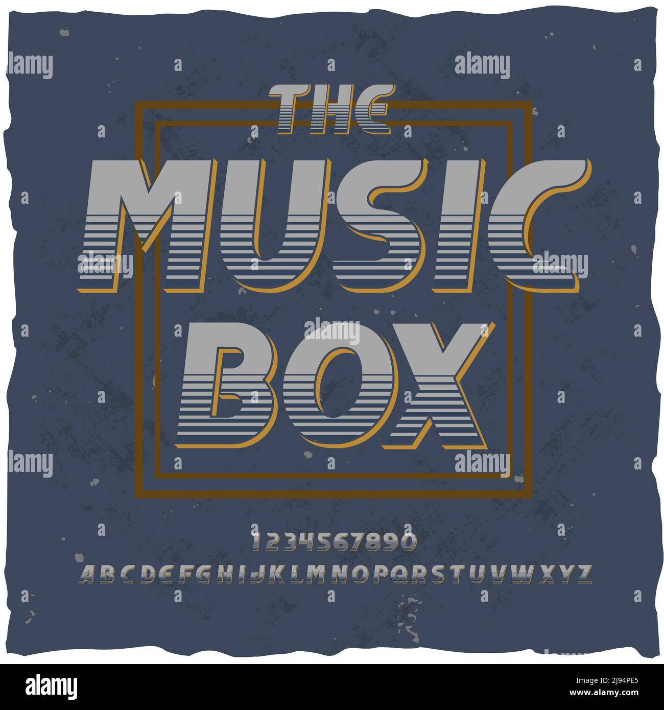 Original label typeface named "Music Box". Good handcrafted font for ...