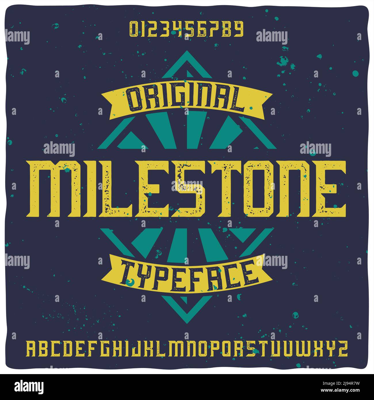 Original label typeface named "Milestone". Good handcrafted font for ...