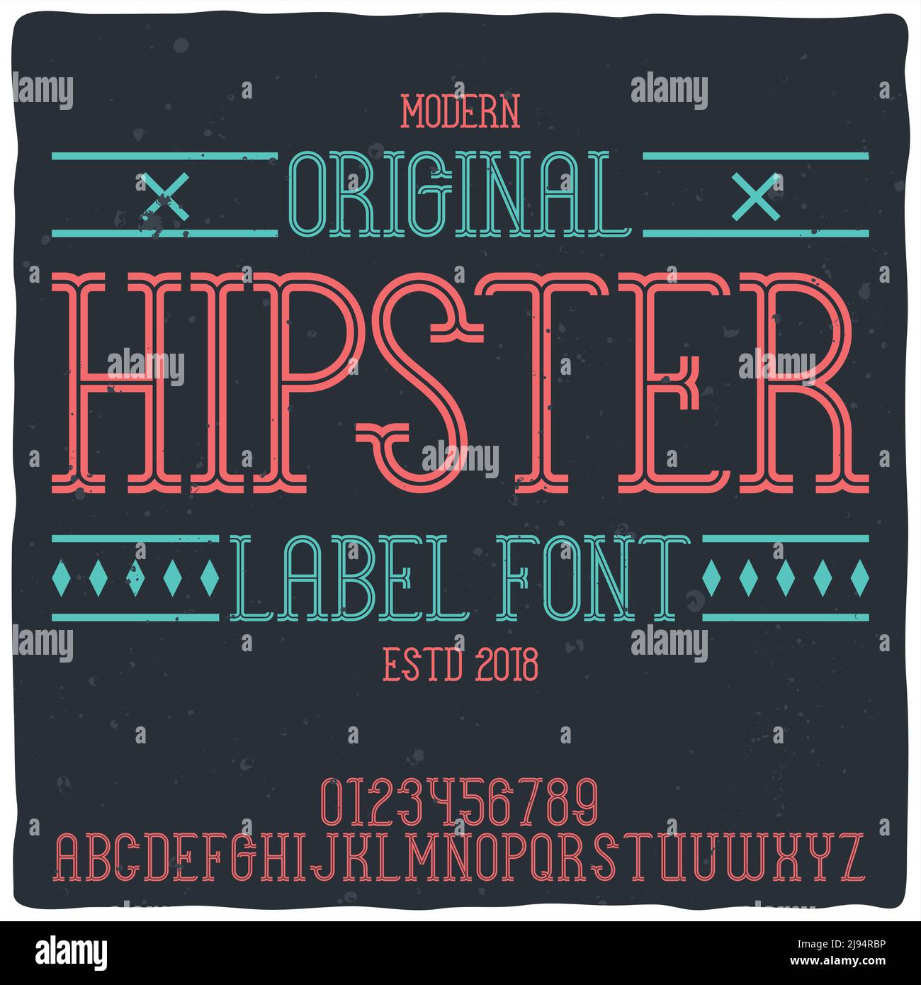 Original label typeface named "Hipster". Good handcrafted font for any ...