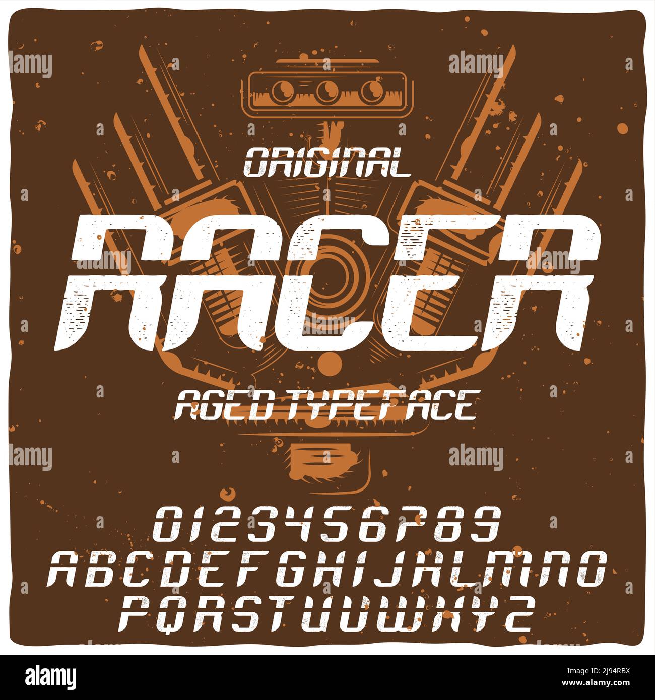 Original label typeface named "Racer". Good handcrafted font for any ...