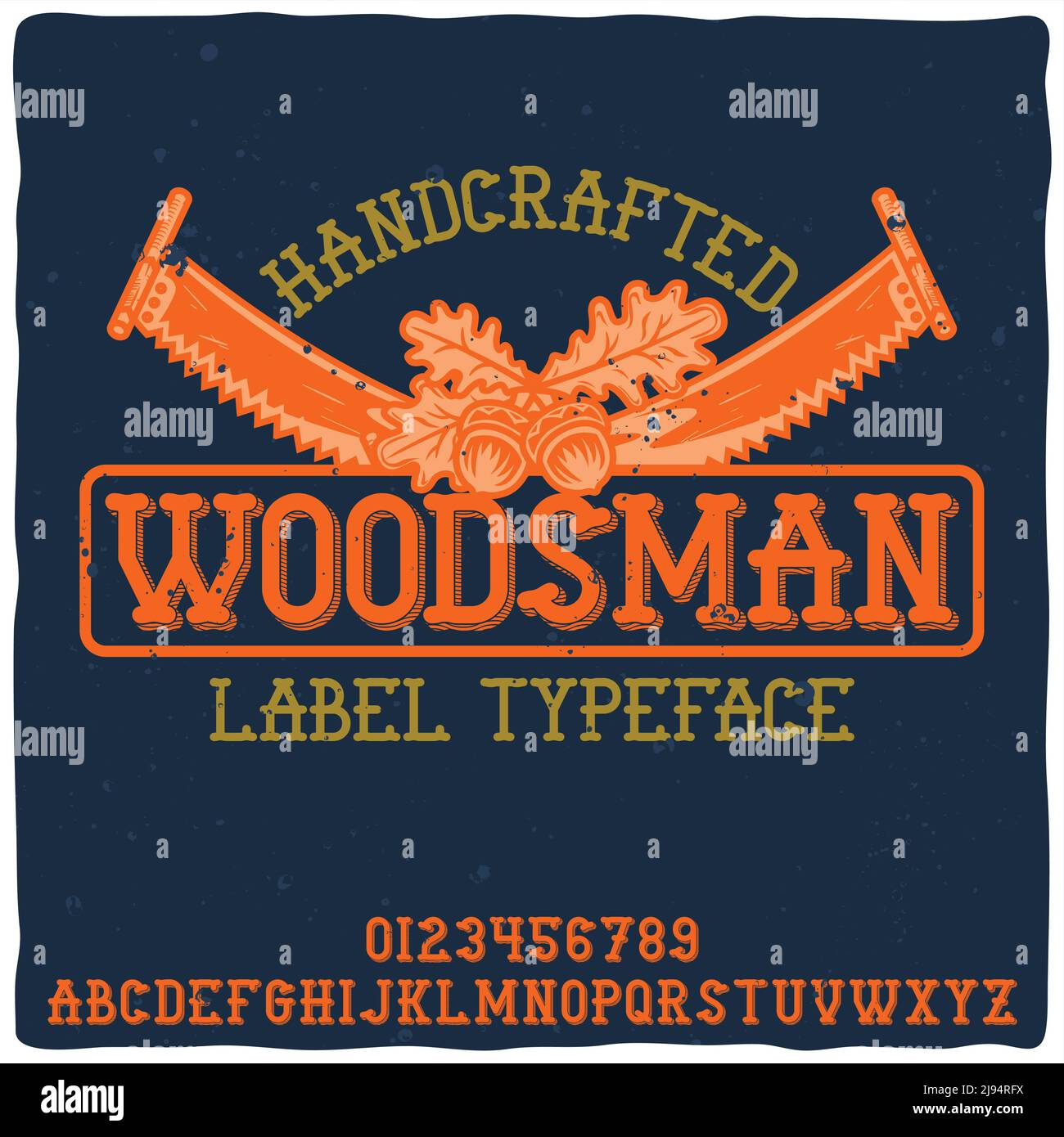 Original label typeface named "Woodsman". Good handcrafted font for any ...