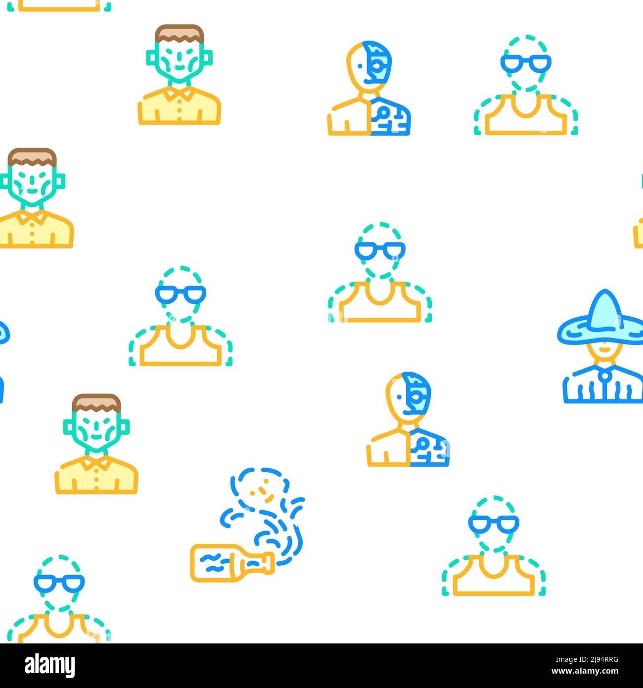 Fantasy And Magical Character Icons Set Vector Stock Vector Image & Art ...