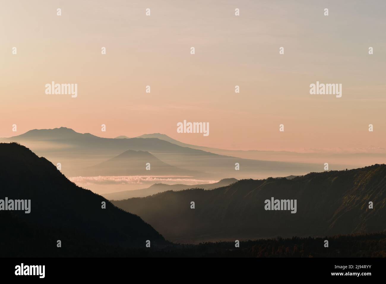 View at seruni point in the morning. Bromo Tengger Semeru Natioal Park ...