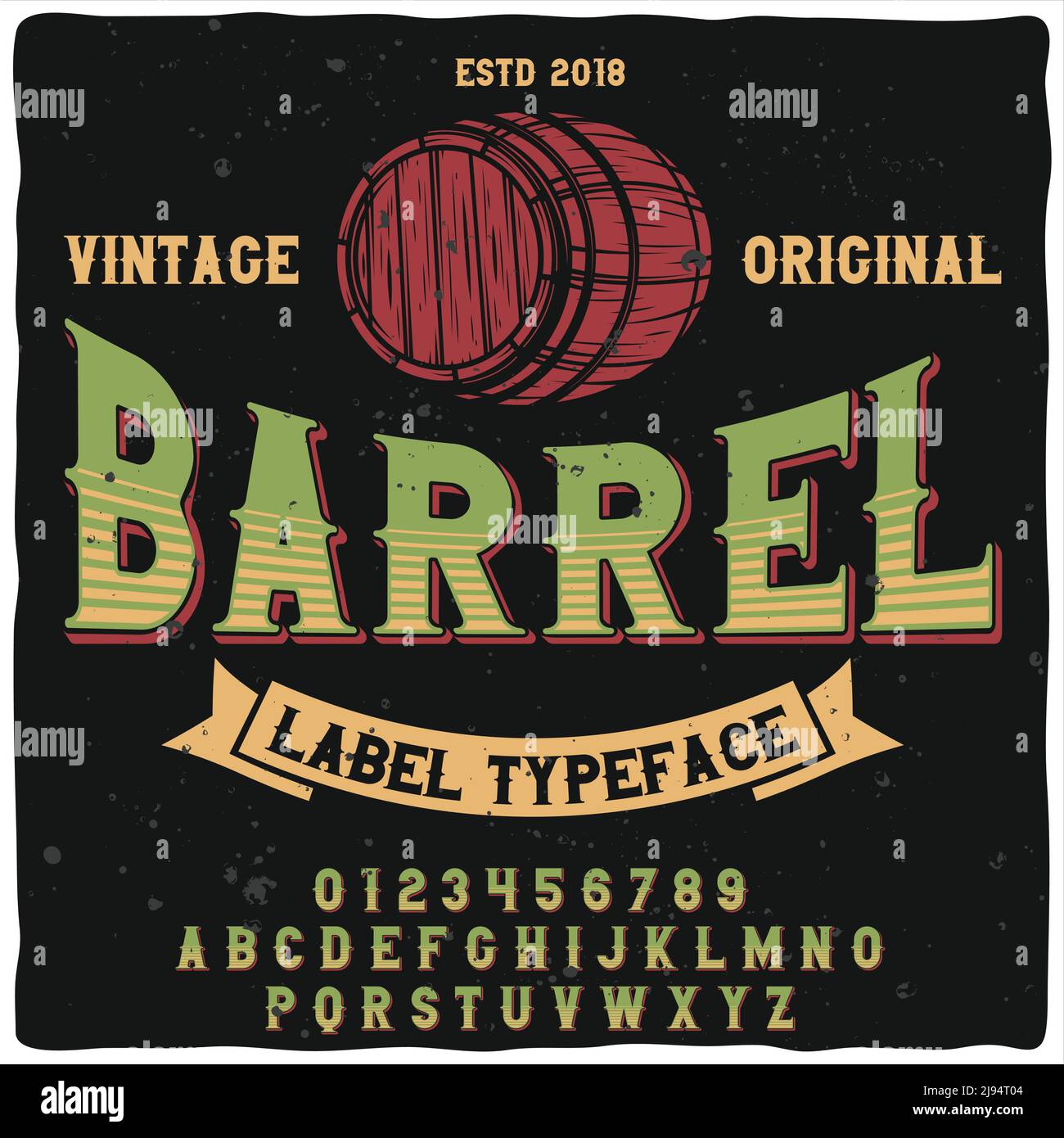 Original label typeface named "Barrel". Good handcrafted font for any ...
