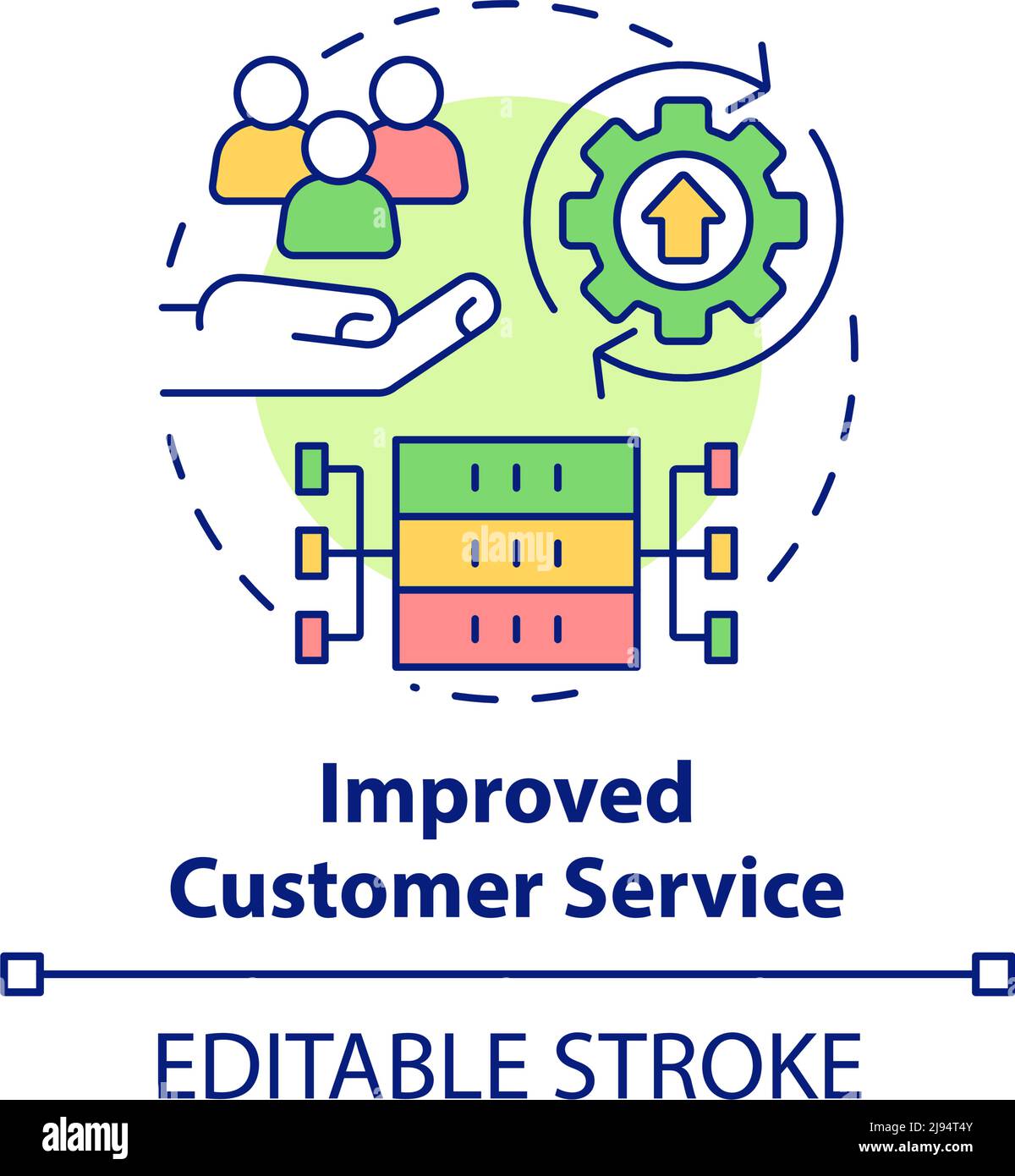 Improved customer service concept icon Stock Vector Image & Art - Alamy