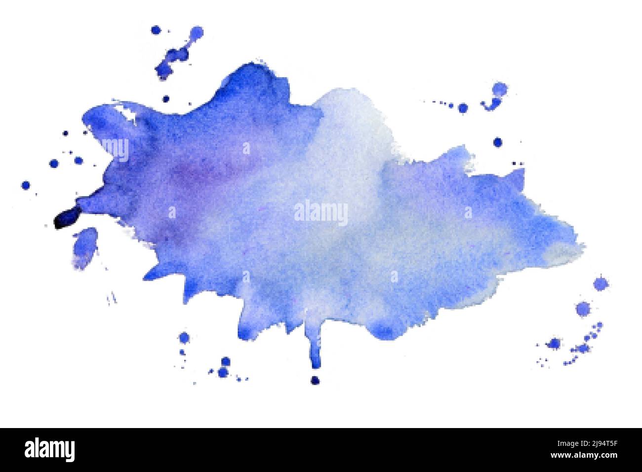 Blue Watercolor Splashes