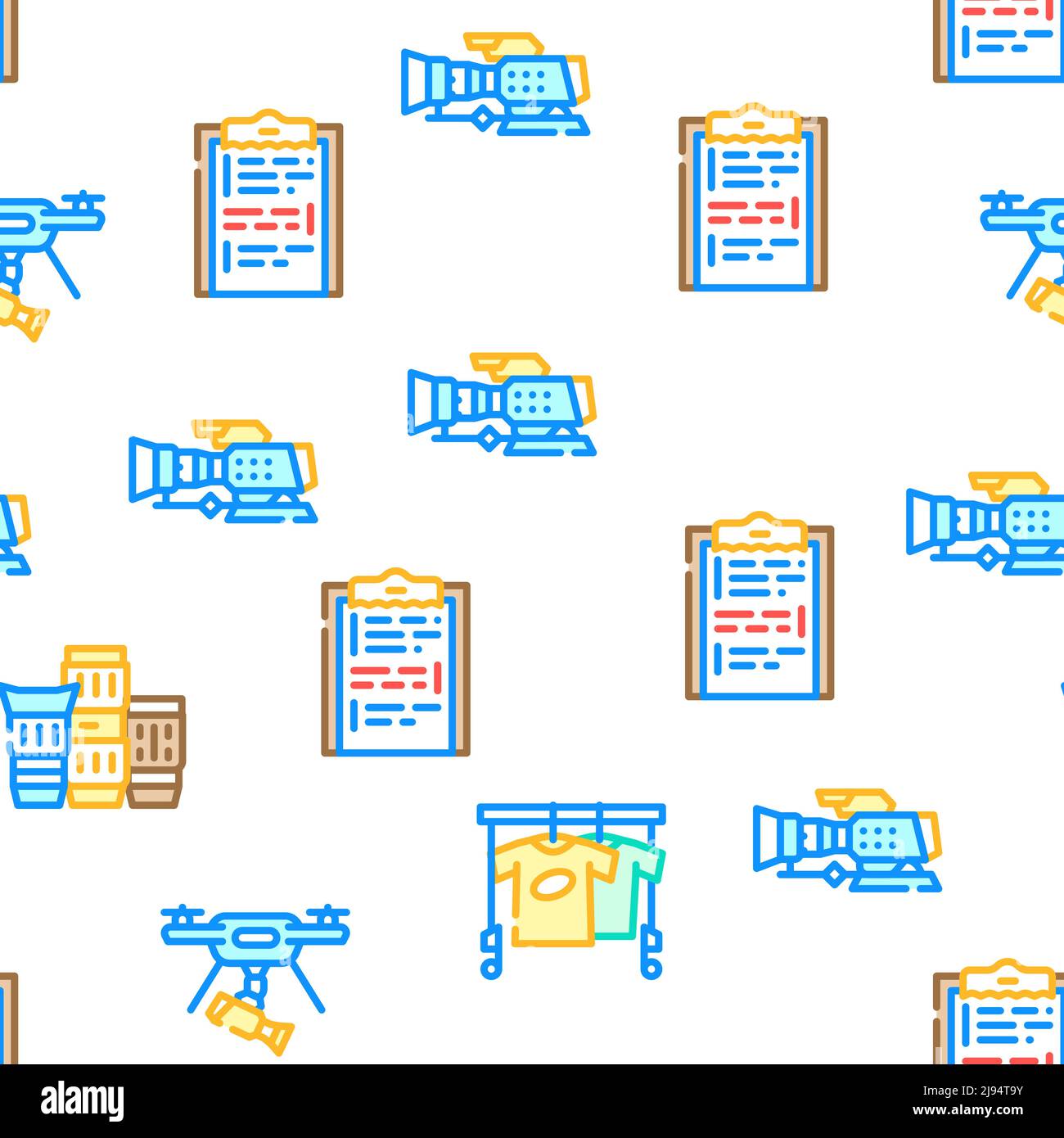 Video Production And Creation Icons Set Vector Stock Vector Image & Art ...