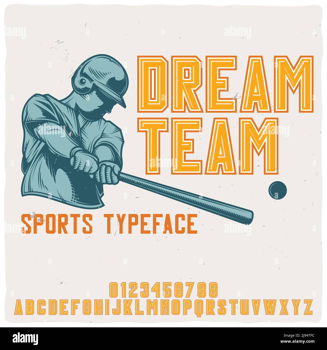 Original label typeface named "Dream Team". Good handcrafted font for ...
