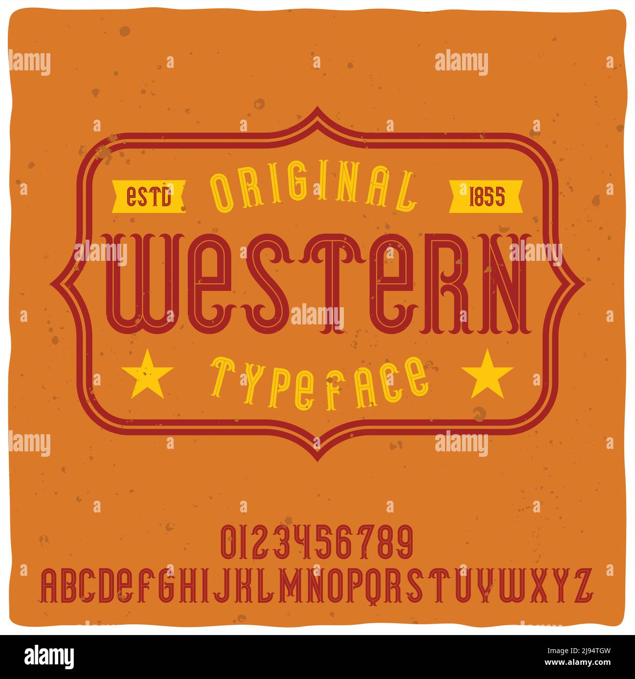 Original label typeface named "Western". Good handcrafted font for any ...