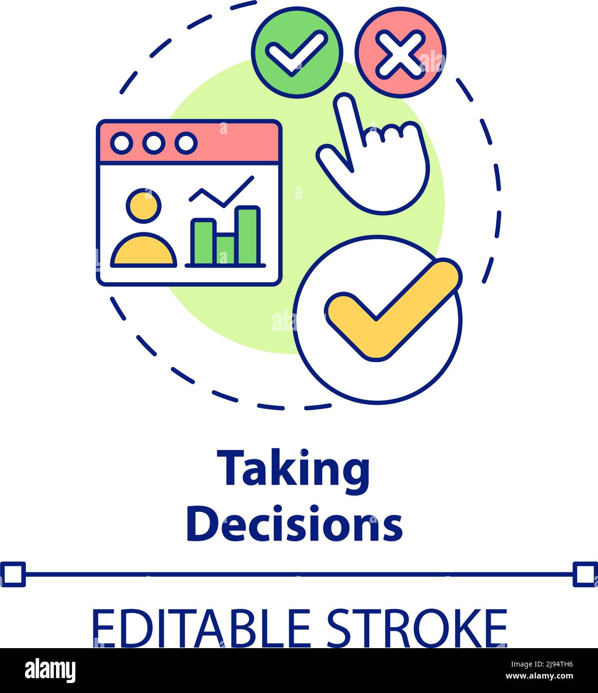 Taking decisions concept icon Stock Vector Image & Art - Alamy