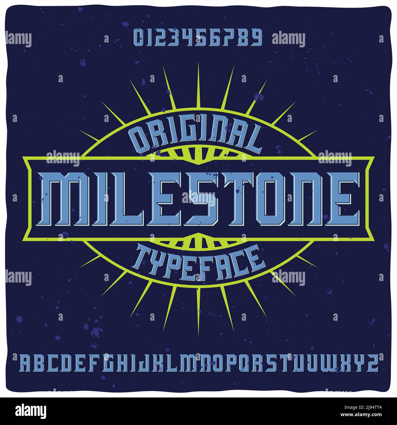 Original label typeface named "Milestone". Good handcrafted font for ...
