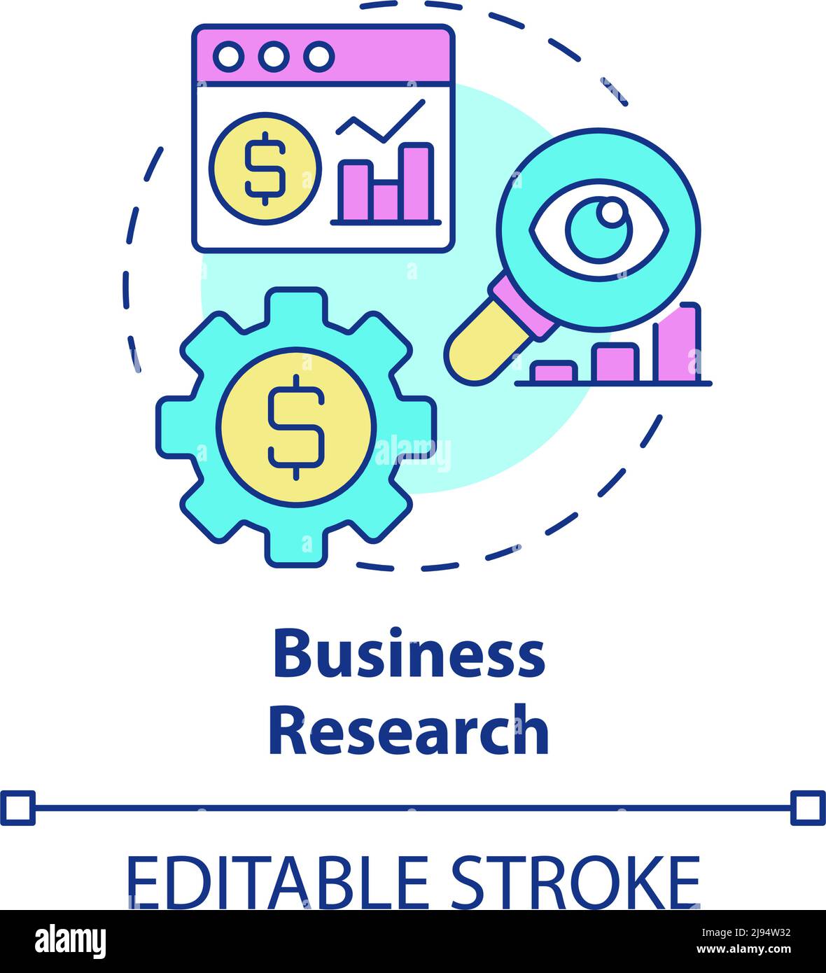 Business research concept icon Stock Vector Image & Art - Alamy