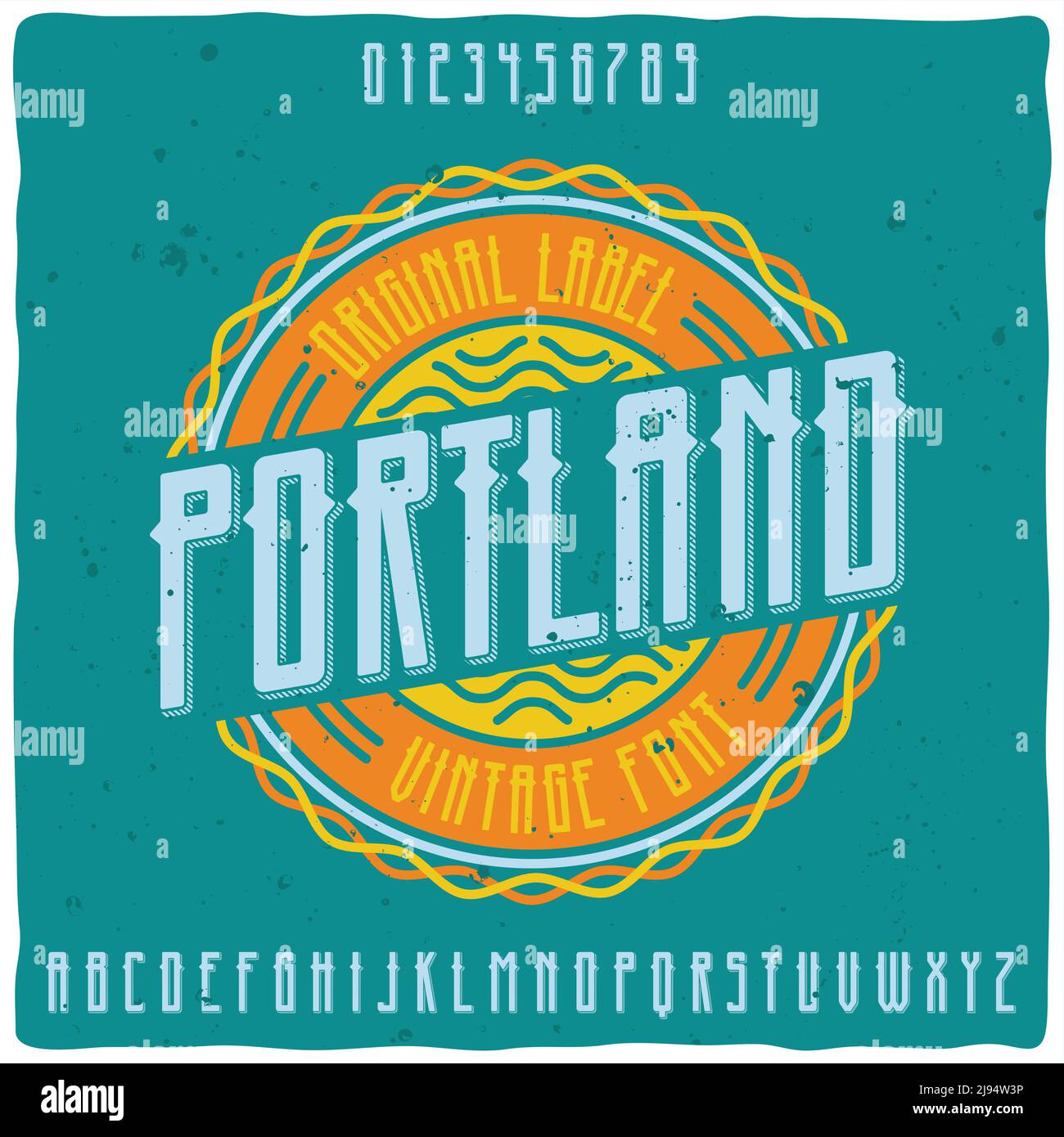 Original label typeface named "Portland". Good handcrafted font for any ...