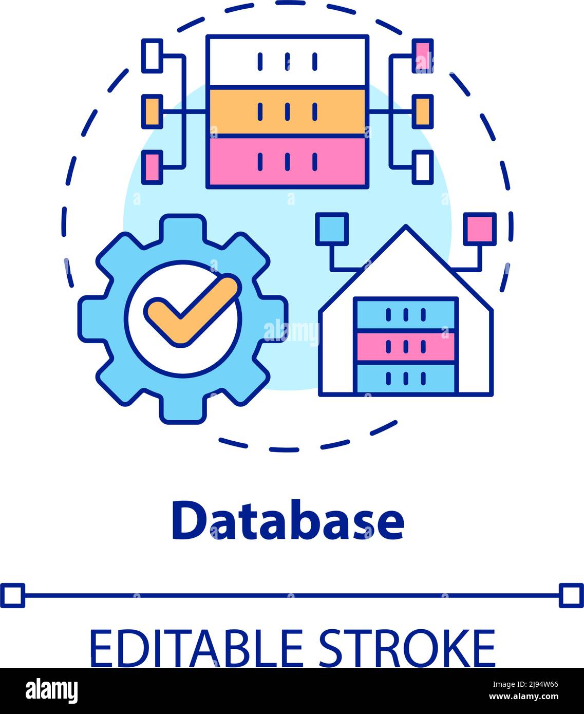 Database concept icon Stock Vector Image & Art - Alamy