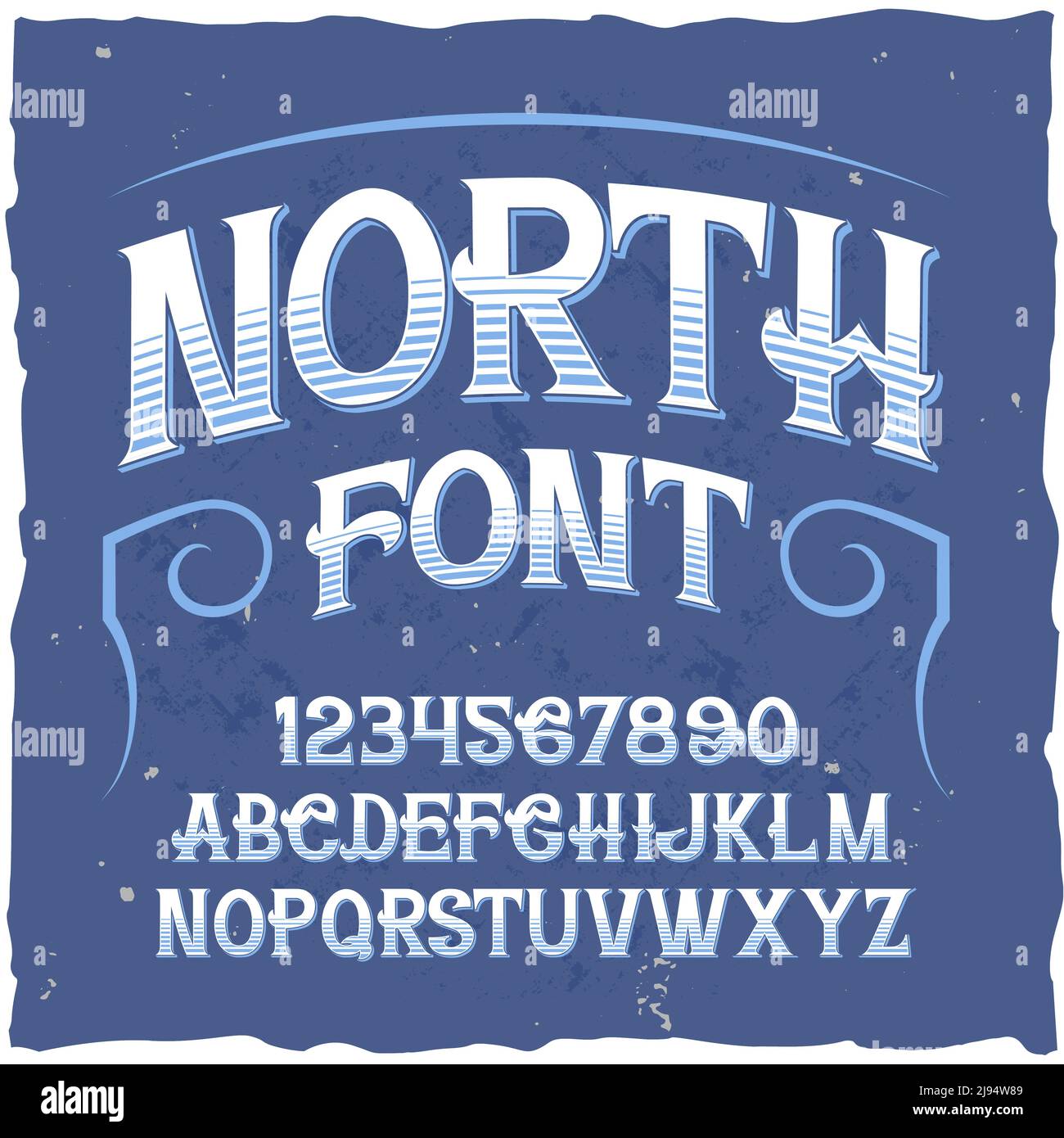 Original label typeface named "North". Good handcrafted font for any ...