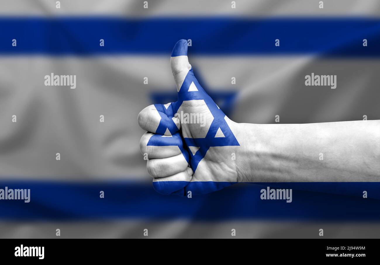 Flag of israel painted hi-res stock photography and images - Alamy
